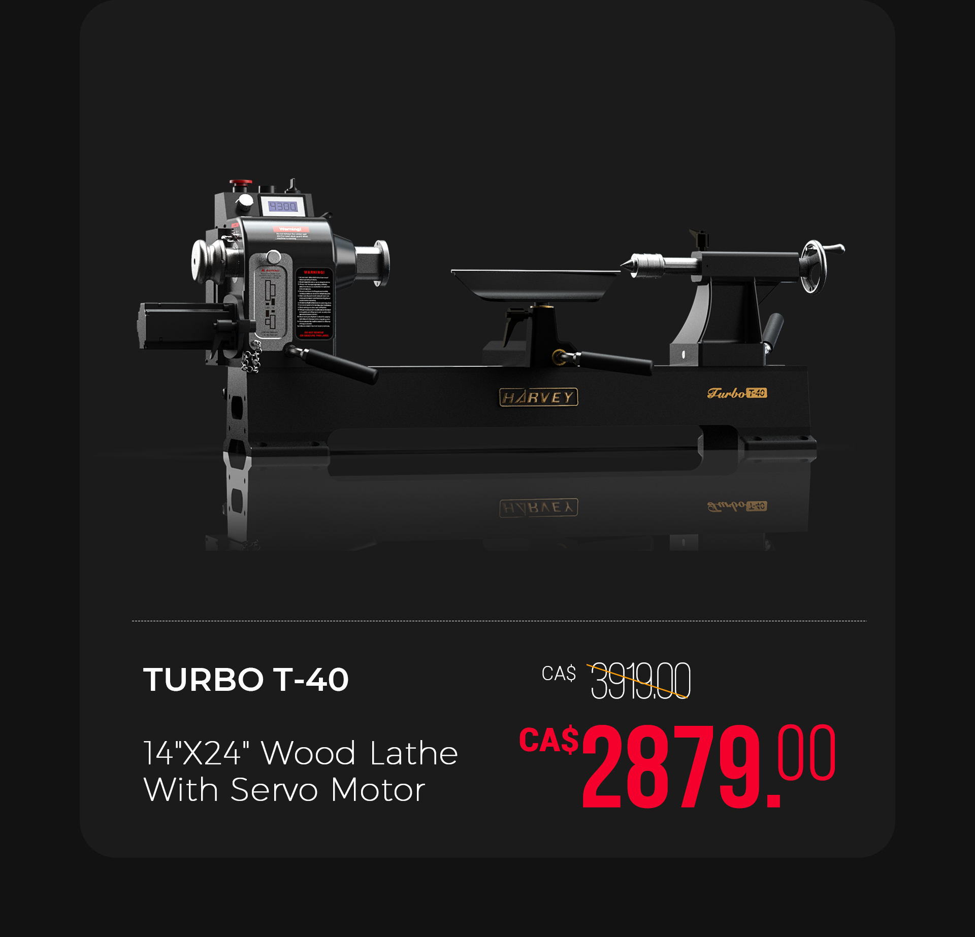6.21 CA Turbo Wood Lathe, Enjoy The Smooth Operation Without Hassles ...